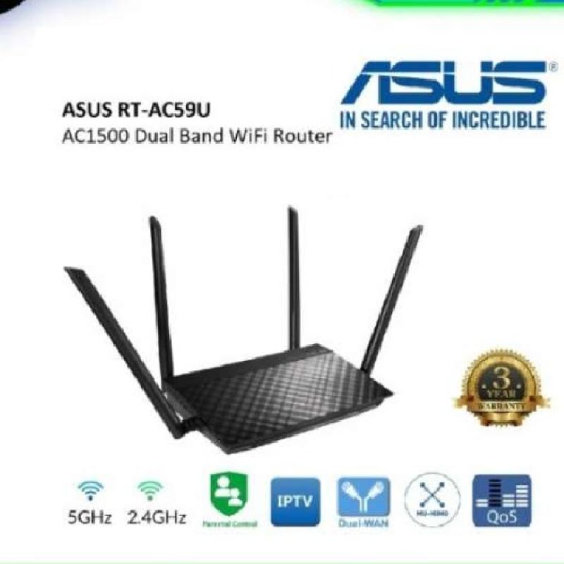 Promo ASUS RT-AC59U Dual Band Gigabit Wireless Router AC1500 Diskon 23% ...
