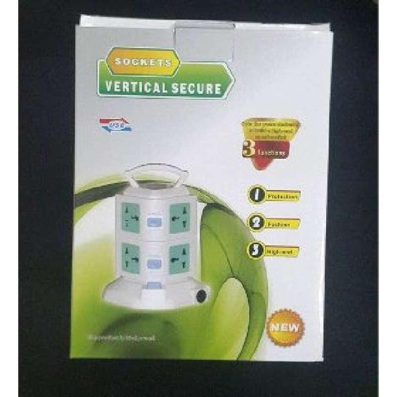 Jual VERTICAL SECURE MULTI SOCKETS POWER PLUG di Seller Yella Perdana ...