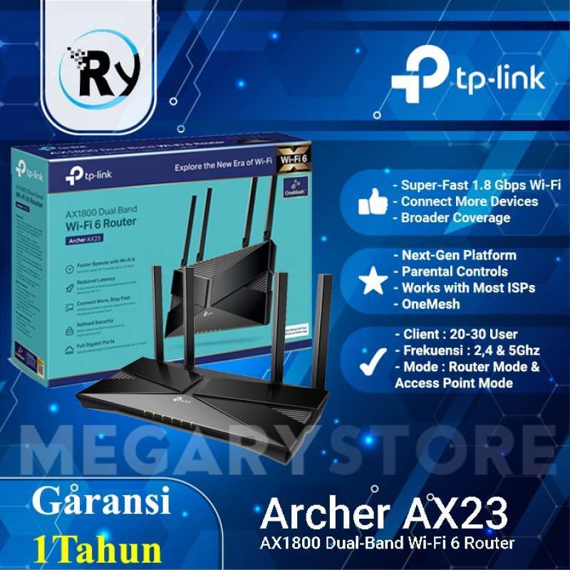 Promo TpLink Archer AX23 AX1800 Dual-Band Wi-Fi 6 Router 4Antenna ...