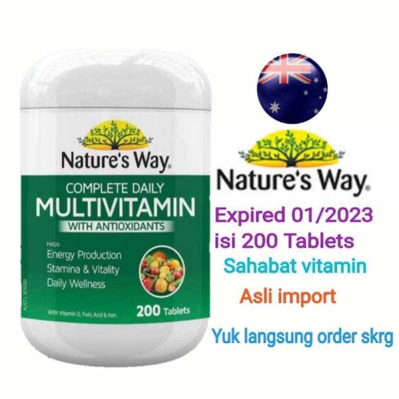 Jual Nature's Way Complete Daily Multivitamin 200 Tablet With ...