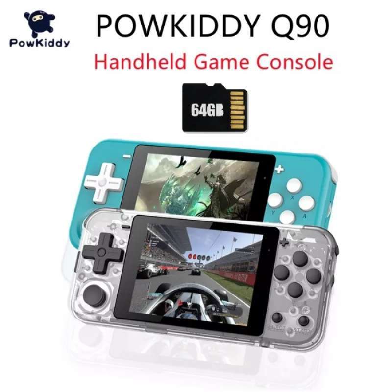 Promo POWKIDDY Q90 Retro Games Handheld Console 64GB - Game Nostalgia ...