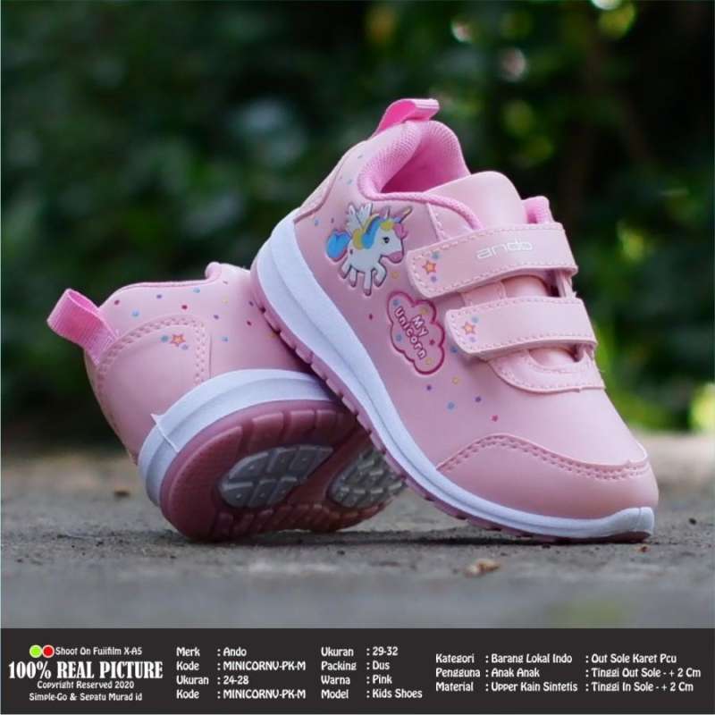 Jual Sepatu Sneakers Anak Cewek Sepatu Anak Original Ando Minicorn 29-32 Di Seller Simple Go ...