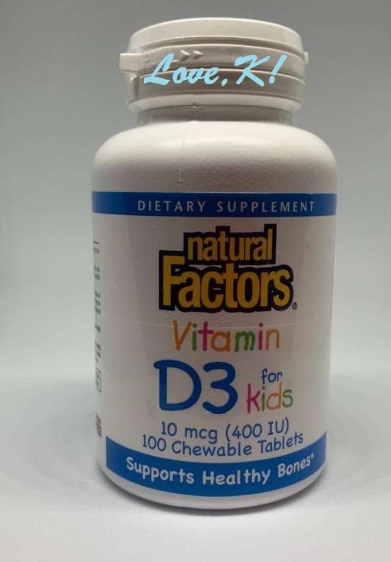 Promo Natural Factor Vitamin D3 for Kid 400IU-100 Chewable Diskon 33% ...