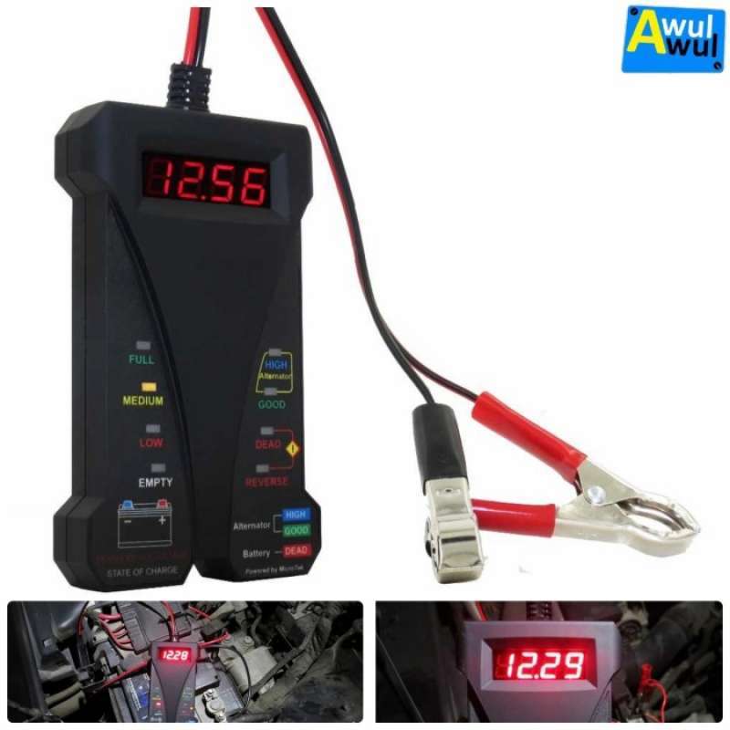 Jual Tester Aki Mobil Motor Uji Analisa Kelayakan Aki Dengan Voltmeter ...