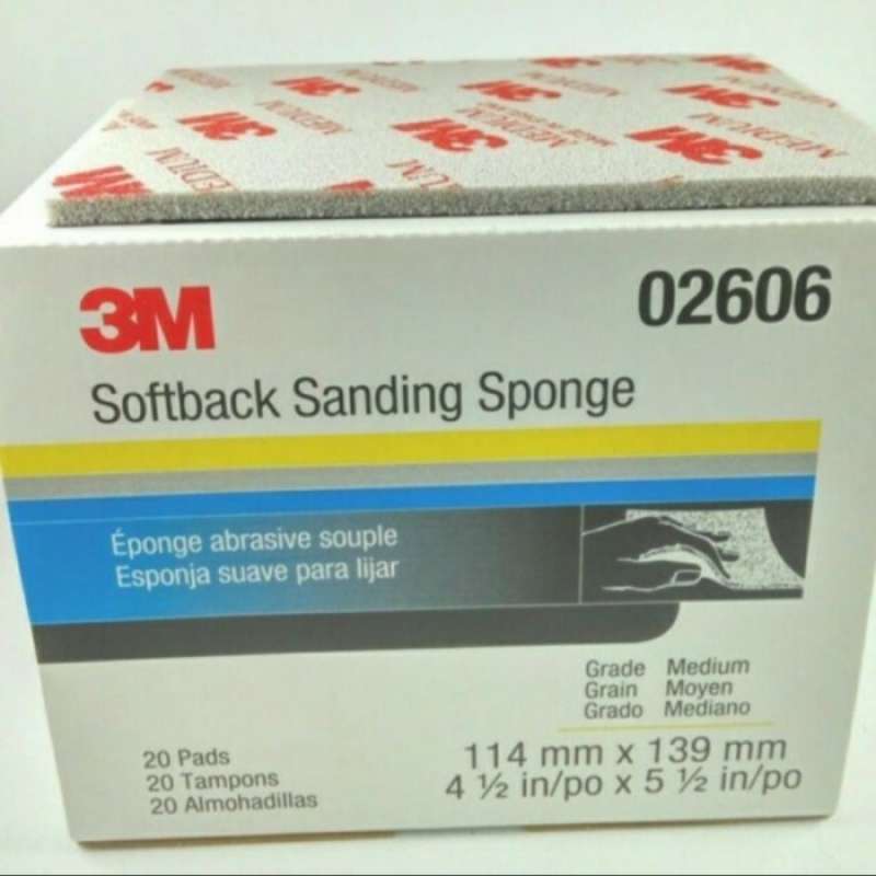 Promo 3M Sanding Spon Medium 02606 1box isi 20Lembar Diskon 23% di ...