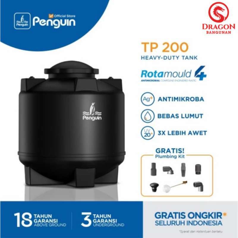 Jual PENGUIN TANKI | TOREN | TANDON AIR TP 200 2000 LITER di Seller ...