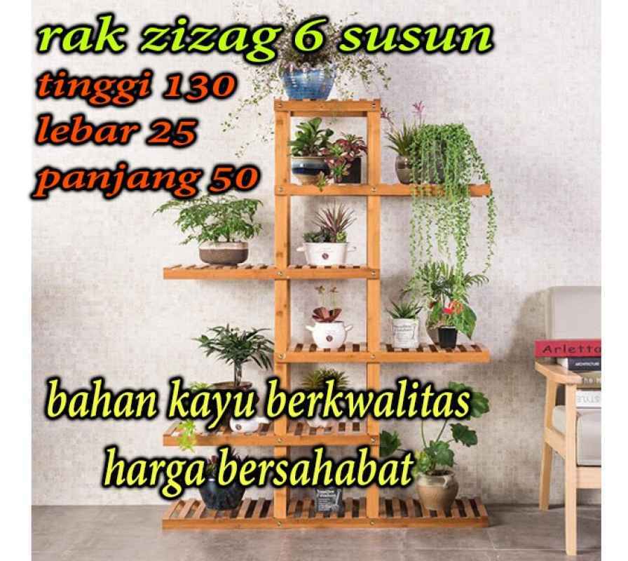 Promo Rak bunga unik rak bunga susun 12 wooden rack plant Diskon 29% di ...
