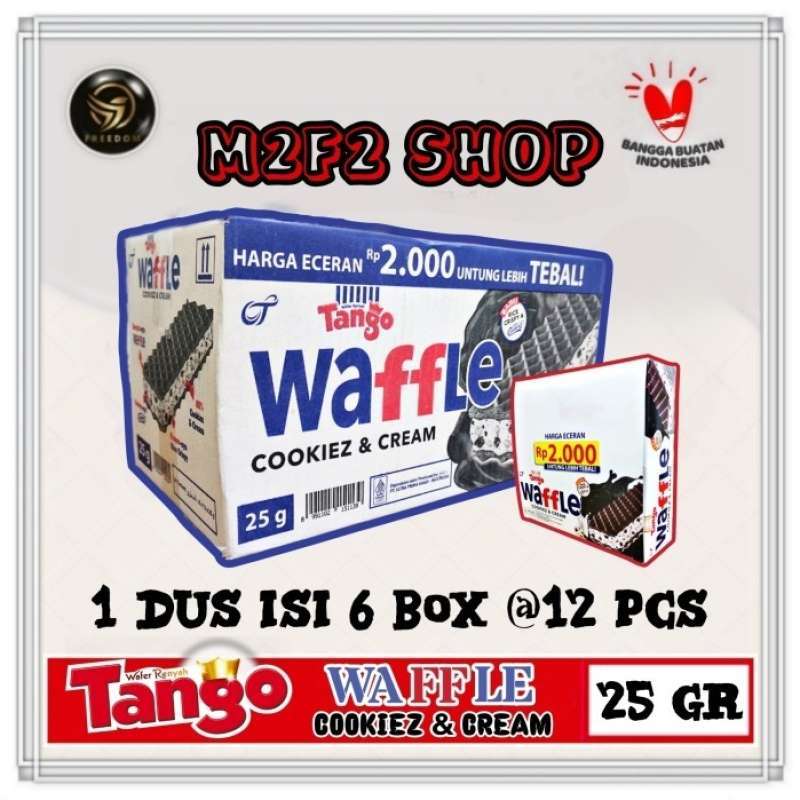 Promo Tango Wafer Waffle Cookiez & Cream | Krim Susu Vanila Sachet - 25 ...