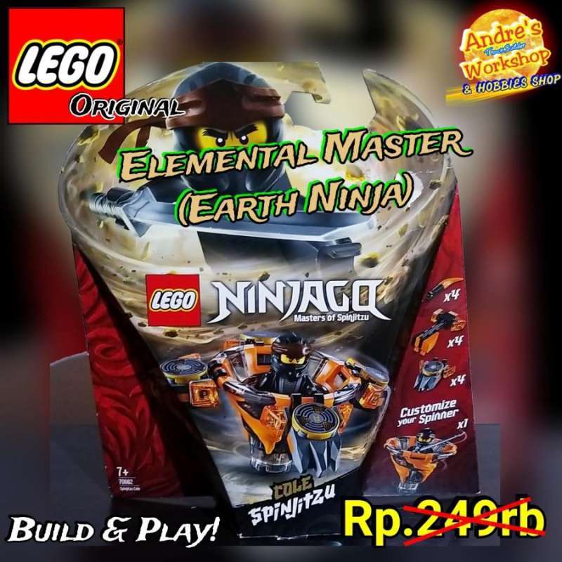 Jual Lego Ninjago Spinjitsu Cole Master Elemental Earth Lego Original ...
