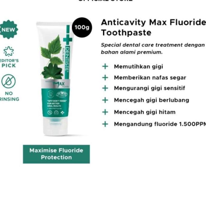 Promo DENTISTE Anticavity Max Fluoride Toothpaste 100gr Diskon 23% di ...
