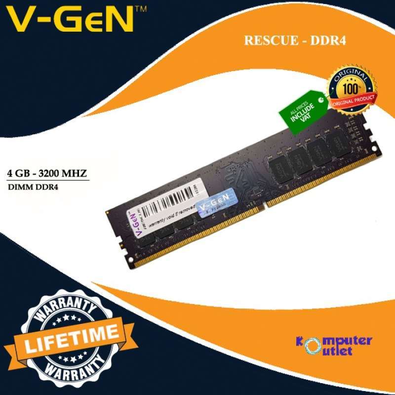 Jual V-GEN RAM KOMPUTER DDR4 4 GB 3200 Mhz - RESCUE SERIES di Seller ...