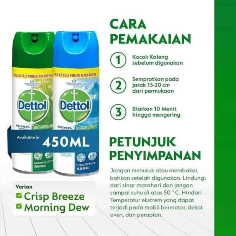 Jual Dettol Disinfectant Crisp Breeze Spray 225ml Di Seller The Ria's ...