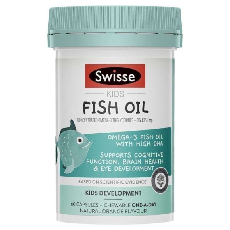 Promo Swisse Kids Fish Oil 60 Chewable Caps Omega 3 DHA Suplemen Minyak ...