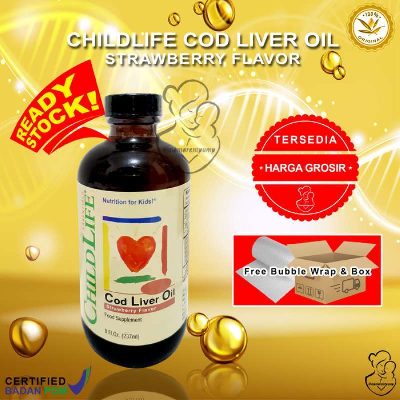 Promo ChildLife cod liver oil BPOM strawberry minyak hati ikan cod ...