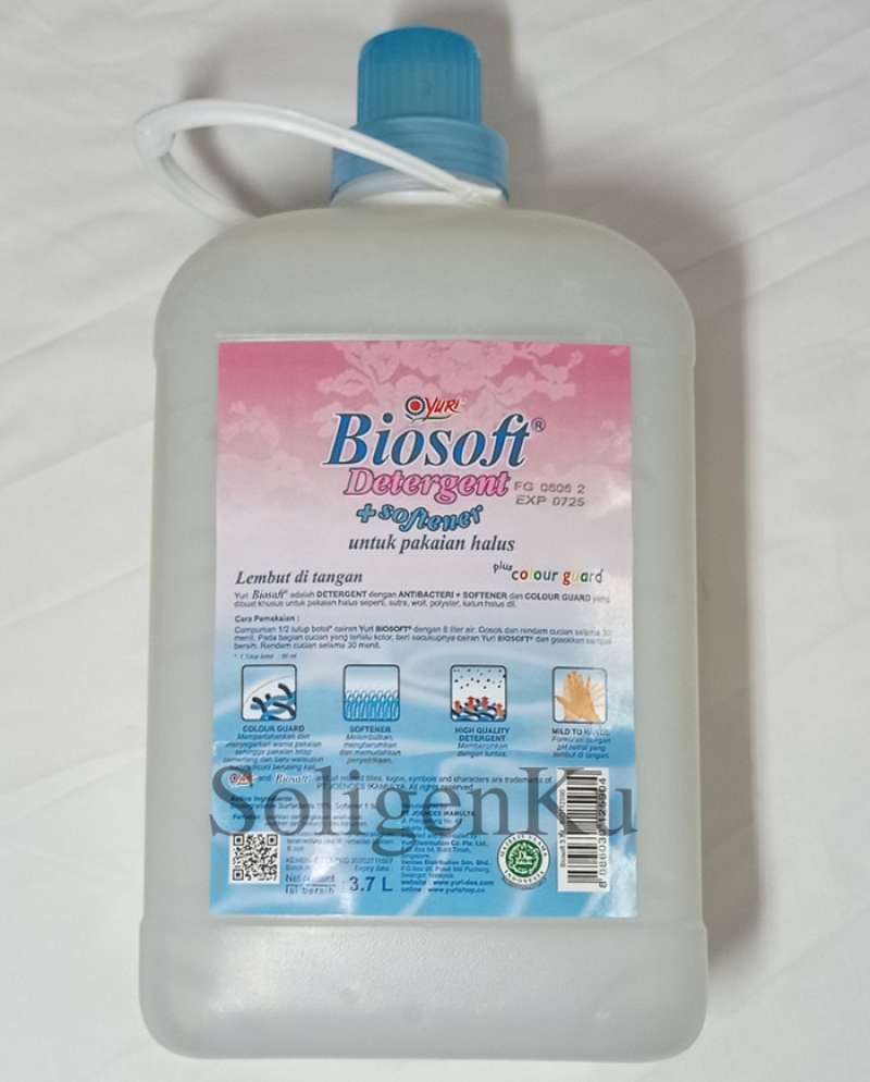 Jual Yuri Biosoft Detergent + Softener Jerigen 3,7 Liter Deterjen ...