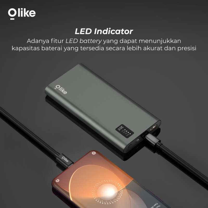 Jual Olike Power Bank 10000mah 3a Dual Port Usb & Type-c Fast Charging ...