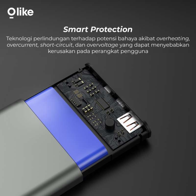 Jual Olike Power Bank 10000mah 3a Dual Port Usb & Type-c Fast Charging ...