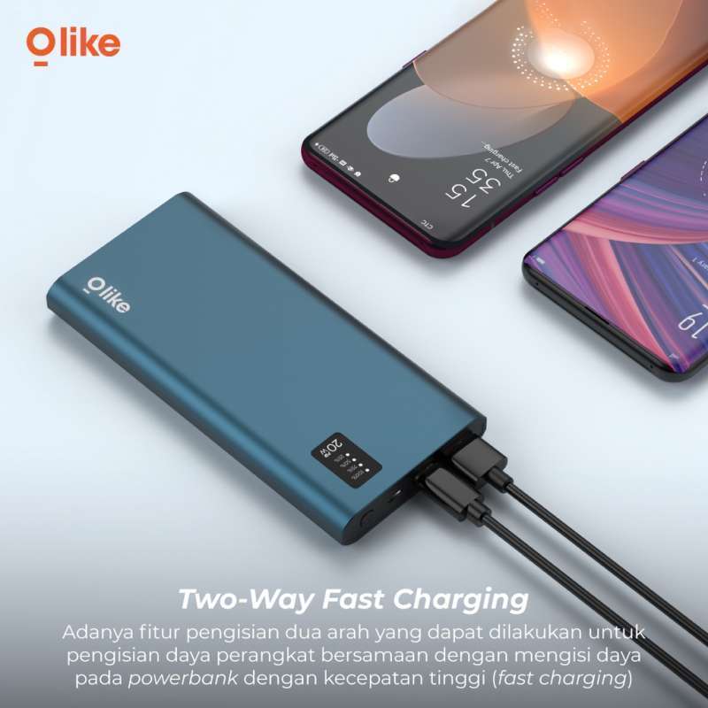 Jual Olike Power Bank 10000mah 3a Dual Port Usb & Type-c Fast Charging ...