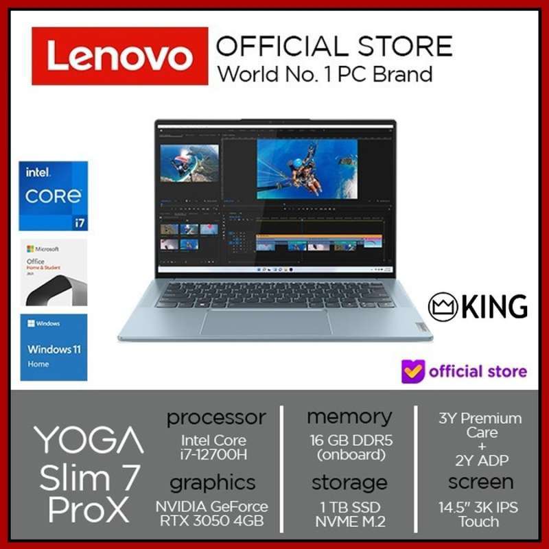 Jual Lenovo Yoga Slim 7i Pro X I7 12700h Rtx3050 16gb 1tb Ssd 14.5 3k ...