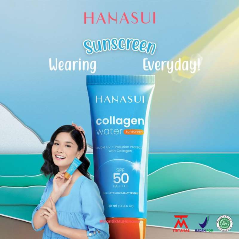 Jual Hanasui Collagen Water Sunscreen Spf 50 Pa++++ Uv 30ml Di Seller ...