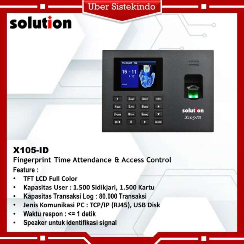 Promo PAKET ACCESS DOOR SOLUTION X105-ID FINGERPRINT RFID ACCESS ...