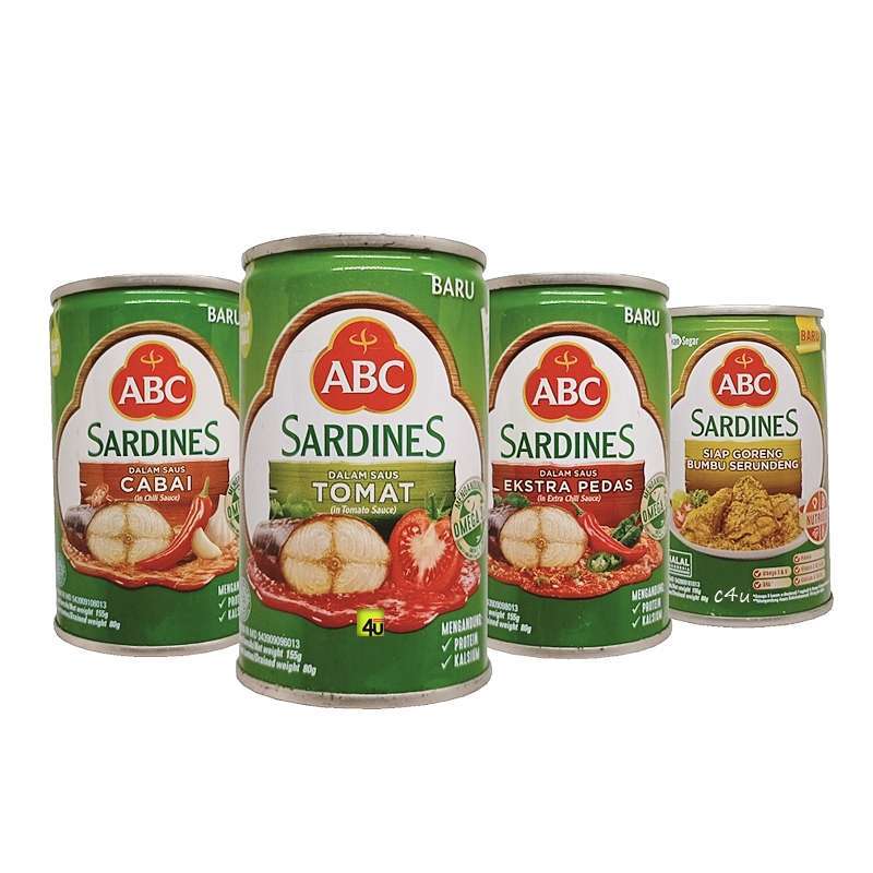 Promo ABC Sardines Dalam Saus - Sarden Kemasan Kaleng Kecil 155g - SAUS ...