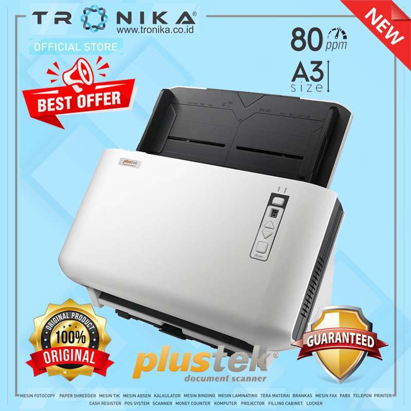 Jual SCANNER DOKUMEN PLUSTEK SmartOffice SC8016U Automatic Document ...