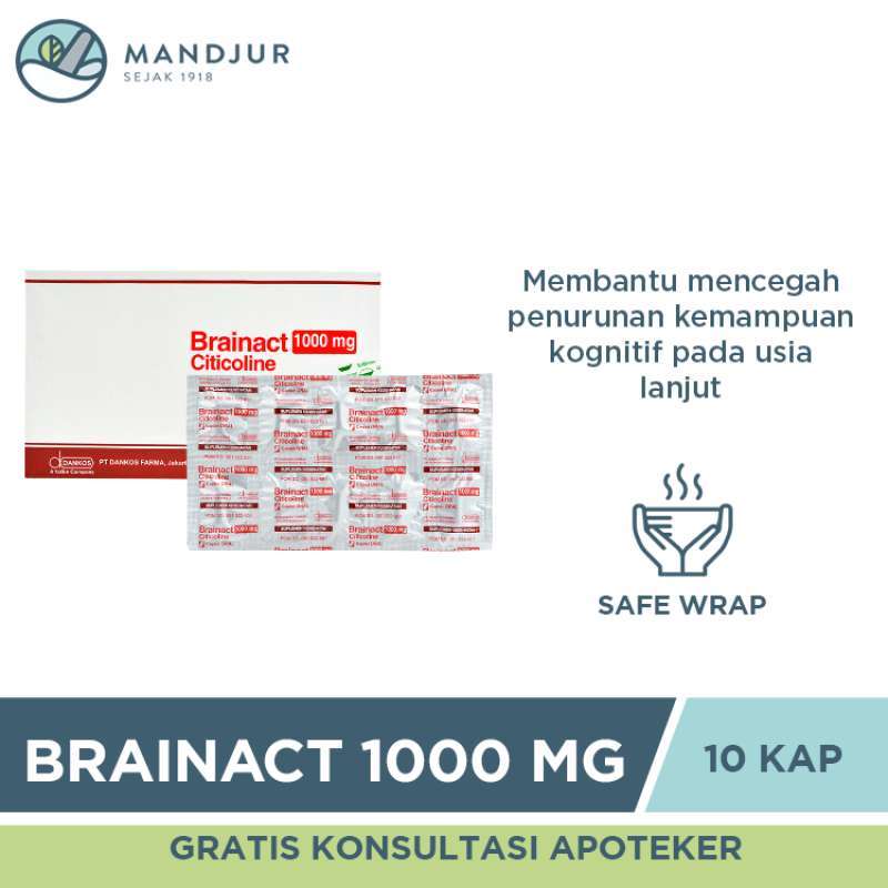 Jual Brainact 1000 mg 10 Kaplet - Suplemen Fungsi Otak di Seller Apotek ...
