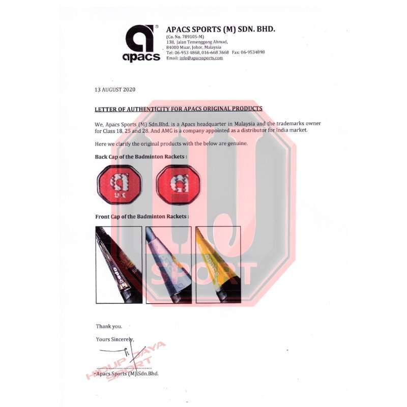 Jual Raket Original Apacs Air Light 79 Bonus Senar Dan Tas Badminton ...