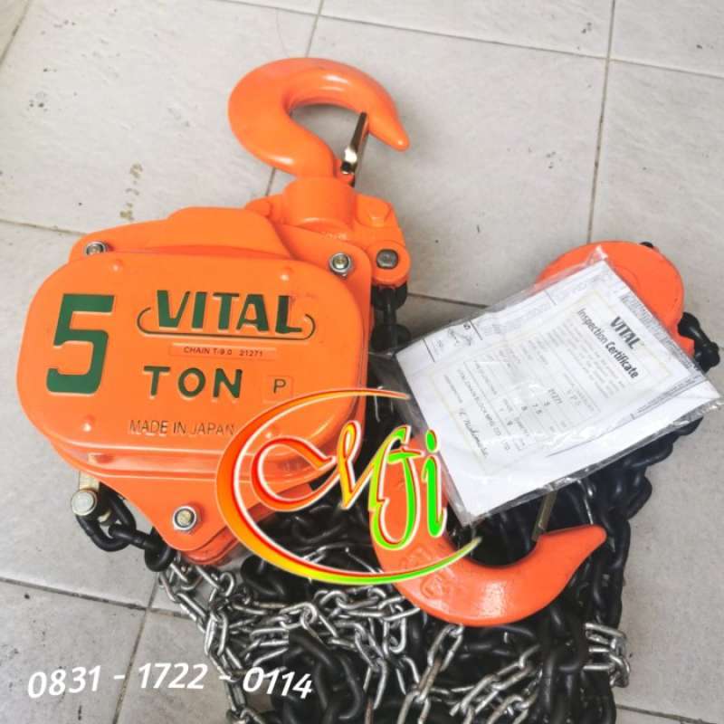 Jual Takel Chain Block 5 Ton × 5 Meter Vital Original Katrol Keretan ...