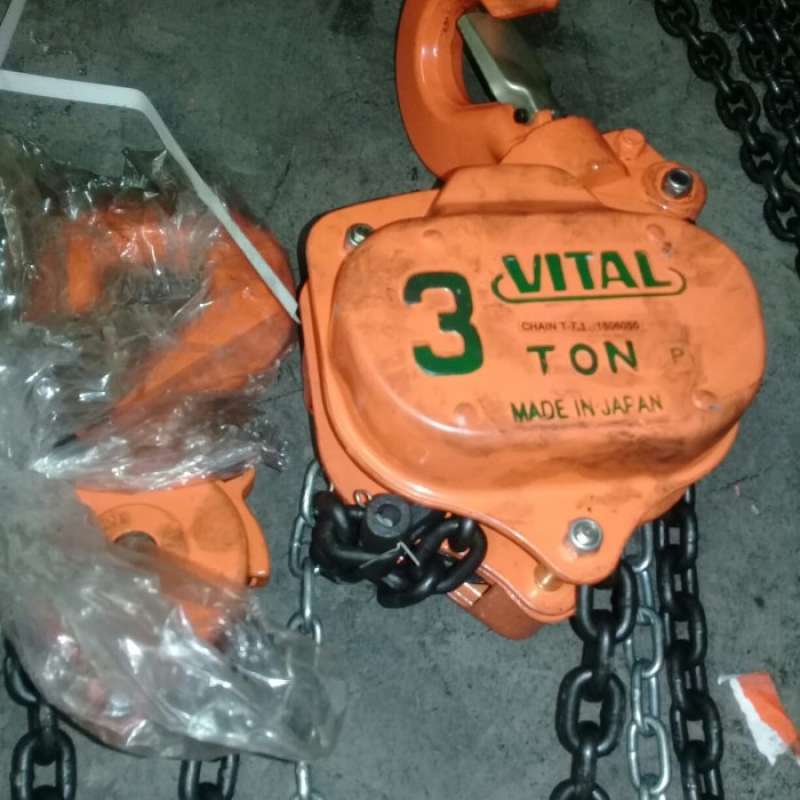 Promo Vital Chain block takel 3 ton x 5 meter takel chain hoist manual ...