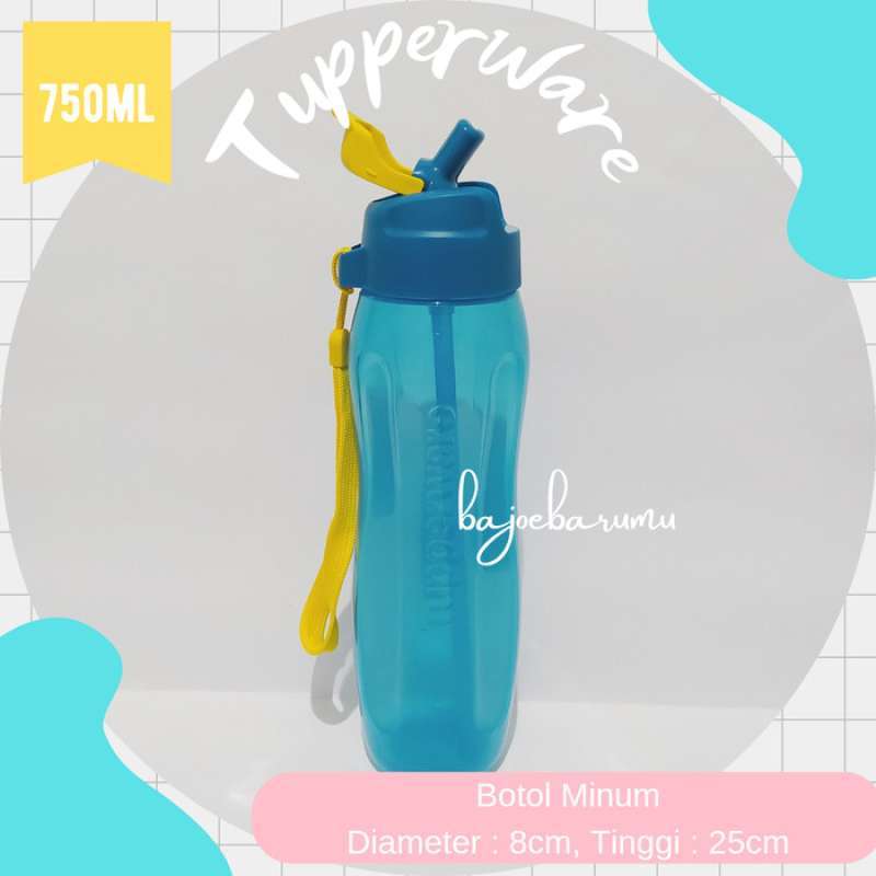 Jual Tupperware Botol Tempat Air Minum Eco Water Bottle With Straw ...