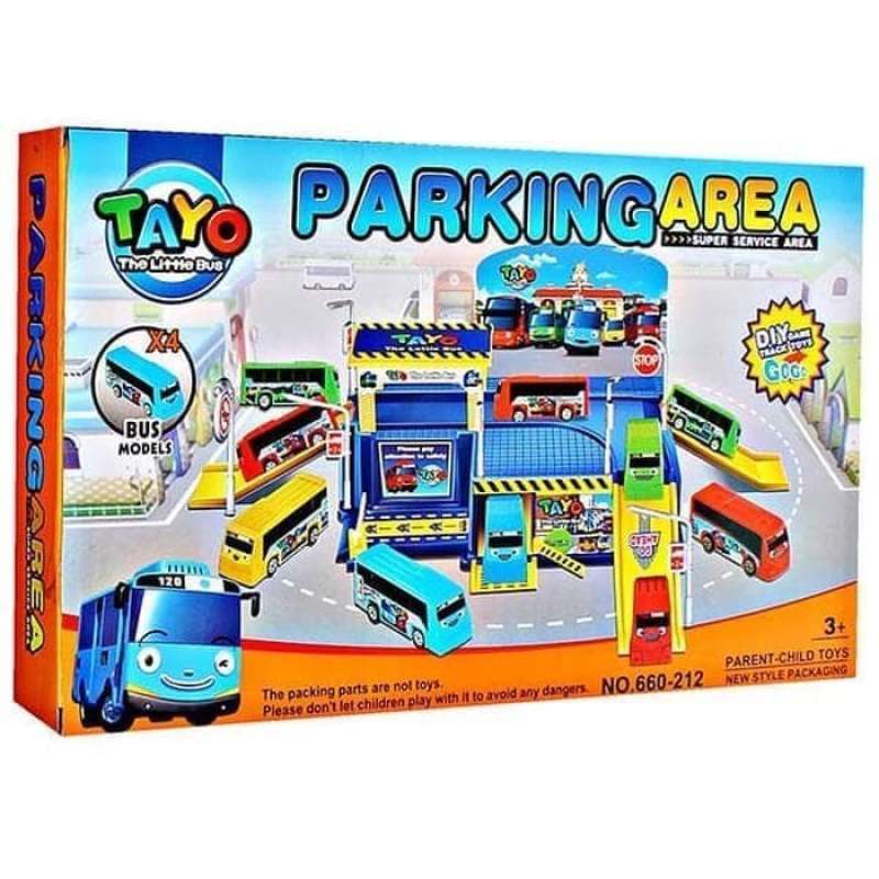 Promo Mainan anak parkir bus sekolah taiyo parking lot little bus gedung Diskon 23% di Seller ...