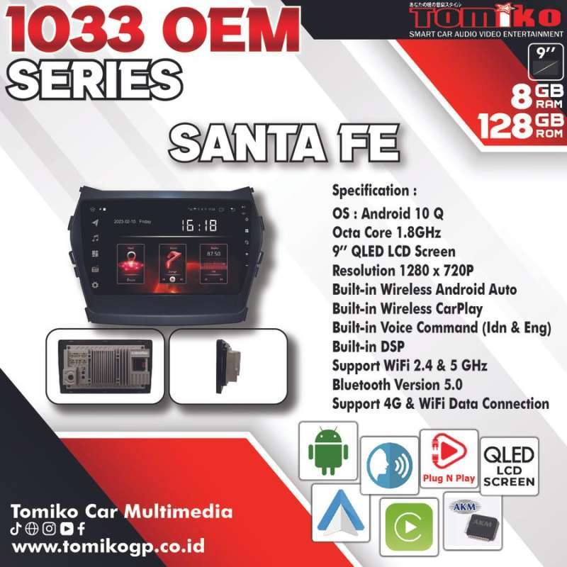 Jual Head Unit Android Tomiko Tmk 1033 Oem Series For Santa Fe Di Seller Tomiko Gemilang Pratama ...