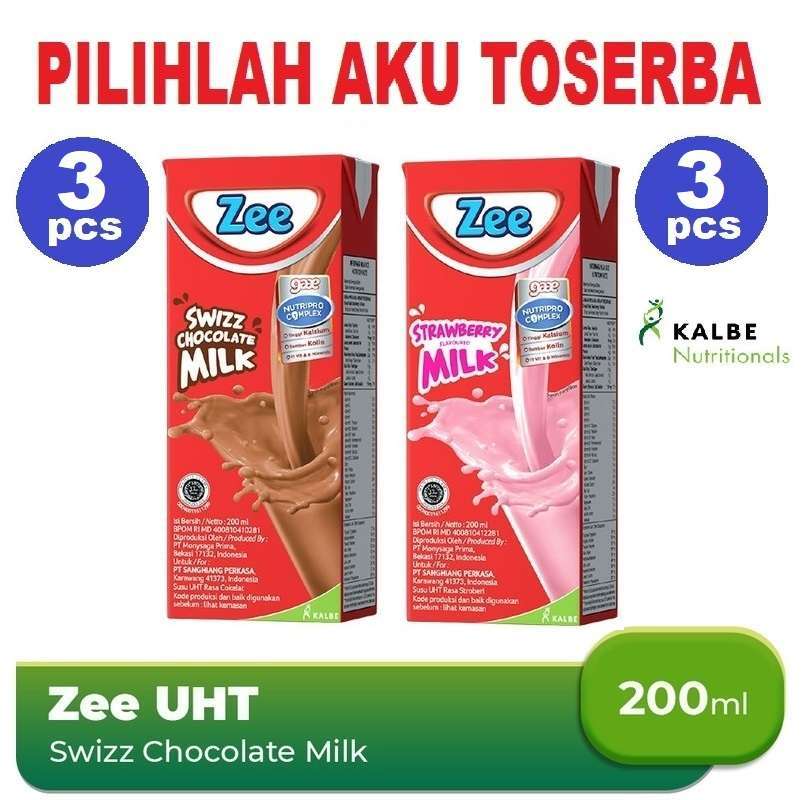 Promo Susu ZEE UHT 2 RASA MIX 200 ML - ( HARGA PAKET isi 6 kotak ...