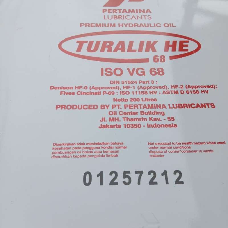 Promo Oli Mesin Hidrolik Turalik HE ISO VG 68 Diskon 23% di Seller ...