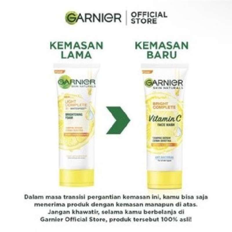 Jual *ASTER* Garnier Bright Complete Vitamin C Face Wash / Cleanser ...