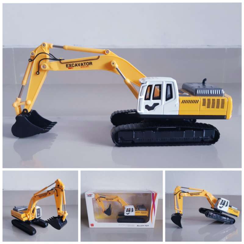 Promo Diecast Truck Excavator Alloy Miniatur Truk Beko Kontruksi Alat ...