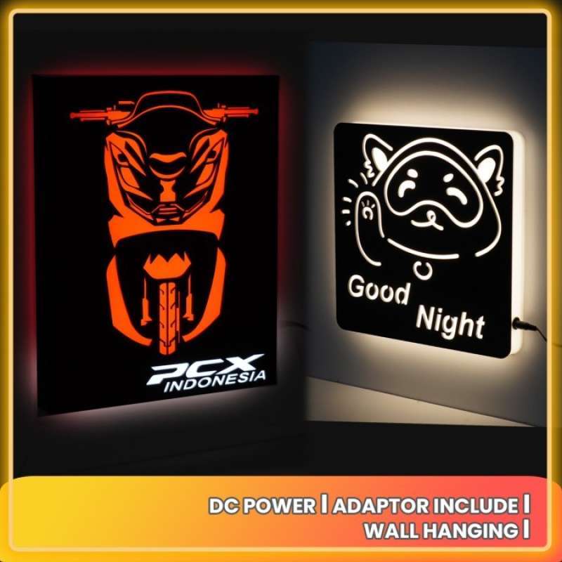 Promo Sign Neon Box Model Slim Customize Ukuran 20x60cm Hiasan Dinding ...