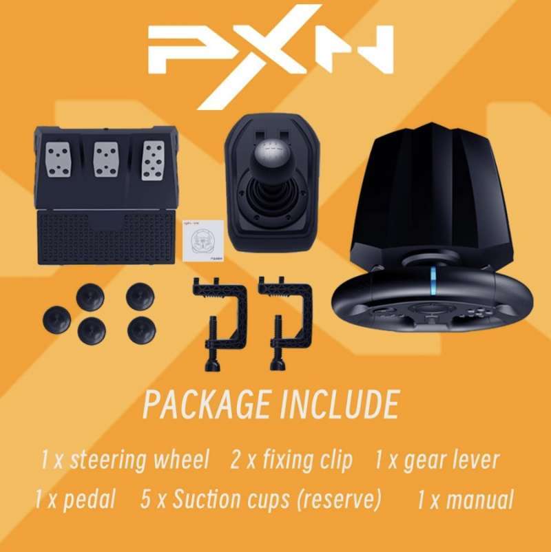 Jual Stir PXN V9 Steering Wheel Plus Clutch Shifter Sejenis Logitech ...