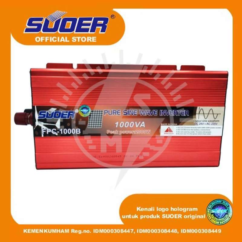Promo Inverter Pure Sine Wave / Sinus murni 24 Volt 1000 Watt FPC 1000 Suoer Diskon 23% di ...