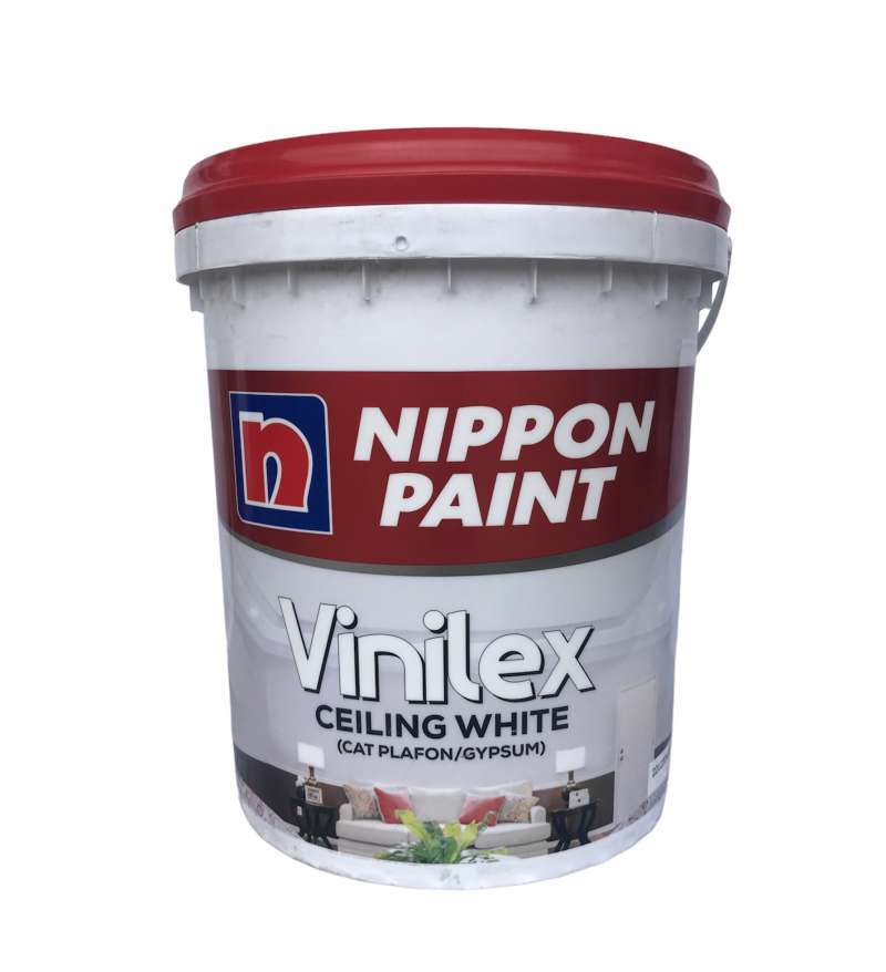 Jual Cat Plafon Gypsum Nippon Vinilex Ceiling White 25kg - Warna Putih ...