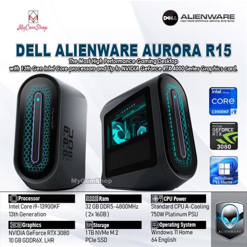 Jual DELL ALIENWARE AURORA R15 i9-13900KF 32GB RAM 1TB SSD RTX 3080 ...