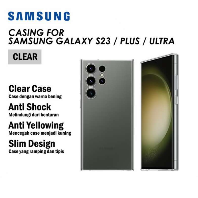 Promo Original Case Samsung S23 Ultra Plus Casing Slim Transparan Hard ...