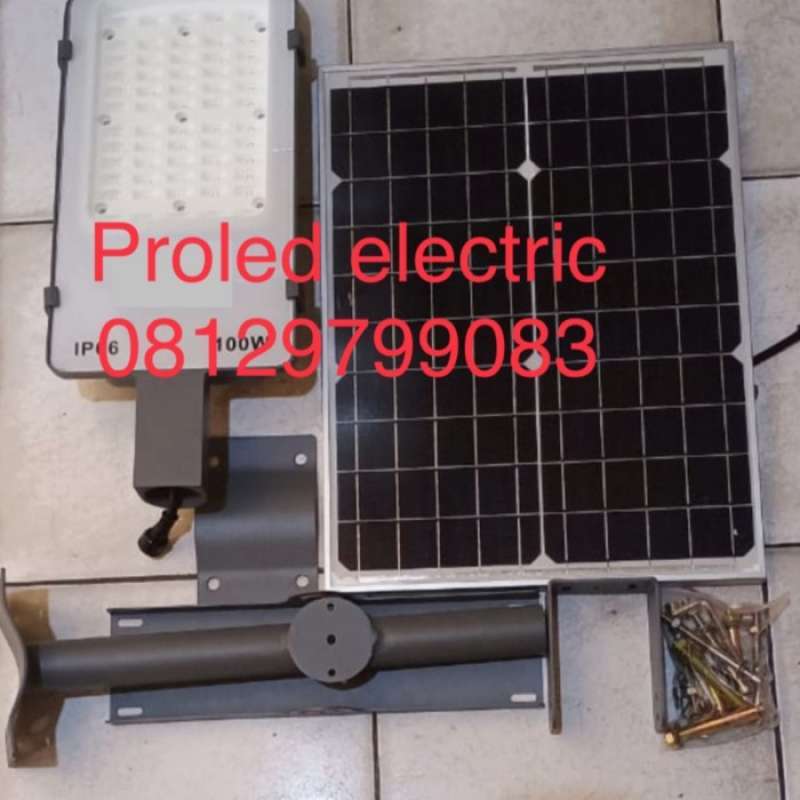 Promo lampu jalan pju solar panel matahari 100w pju cobra panel surya ...