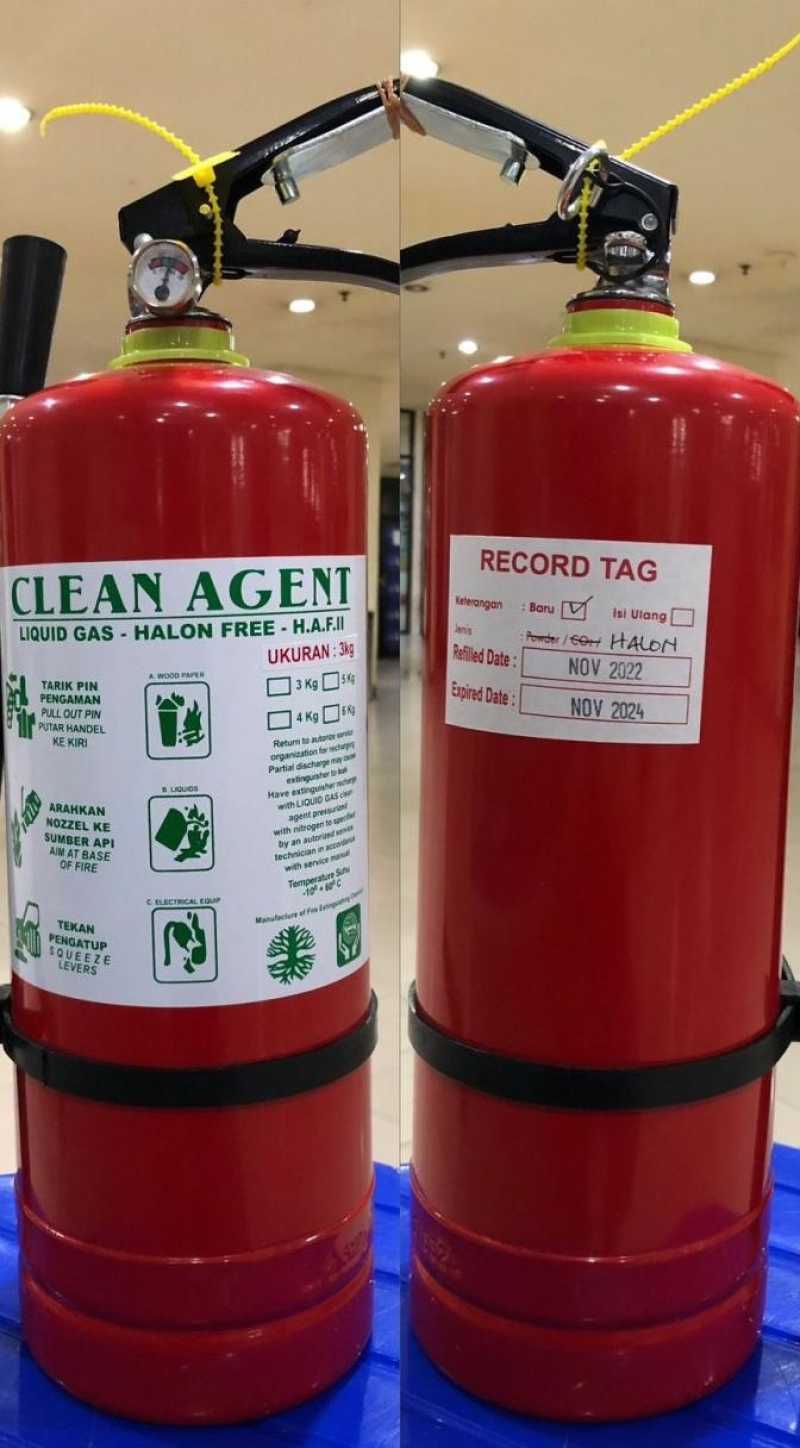 Jual Promo Apar Clean Agent/bravvo 3 Kg Hatrone Liquid Gas Bersih Af11 ...