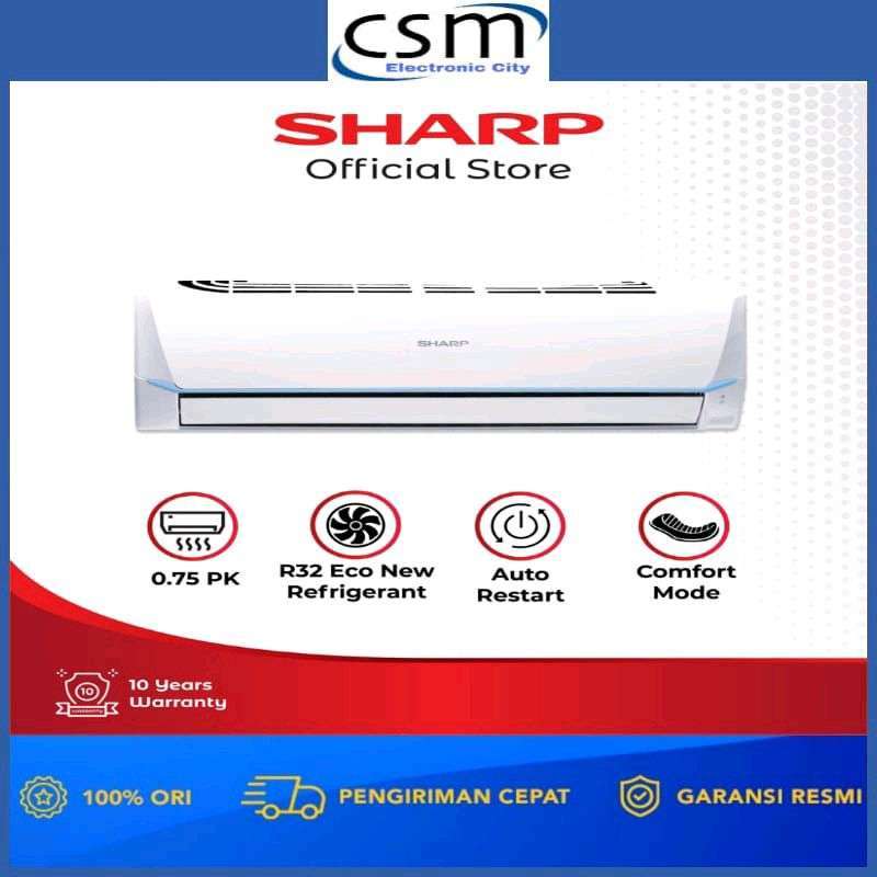 Jual Ac Sharp 3/4 Pk Ah-abey 3/4 Pk Turbo Cool R32 [indoor+outdoor Unit Only] Garansi Resmi Di ...