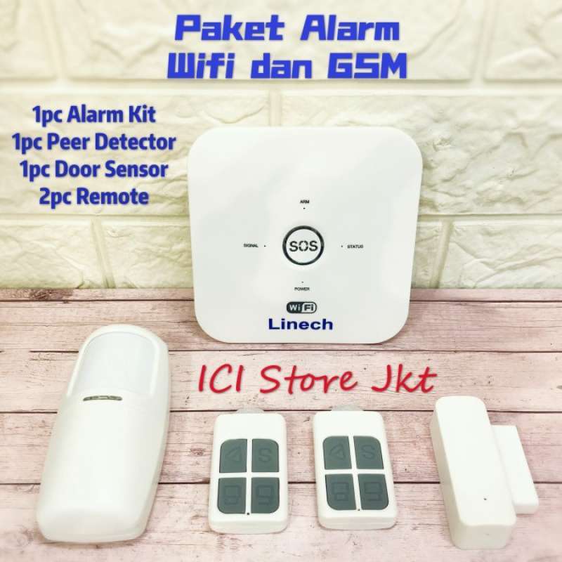 Promo PAKET SMART ALARM WIFI DAN GSM SENSOR GERAK DAN PINTU - DR BARANG ...