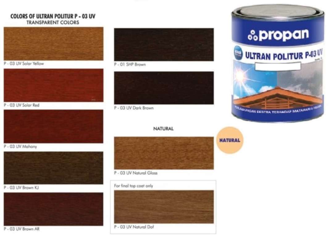 Promo Propan Ultran P03 Politur Kayu Exterior 1 Liter - Katarastore124 ...
