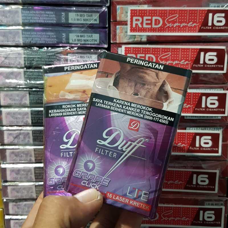 Promo Rokok Duff Click Grape - 16 Batang Filter Diskon 8% di Seller ...